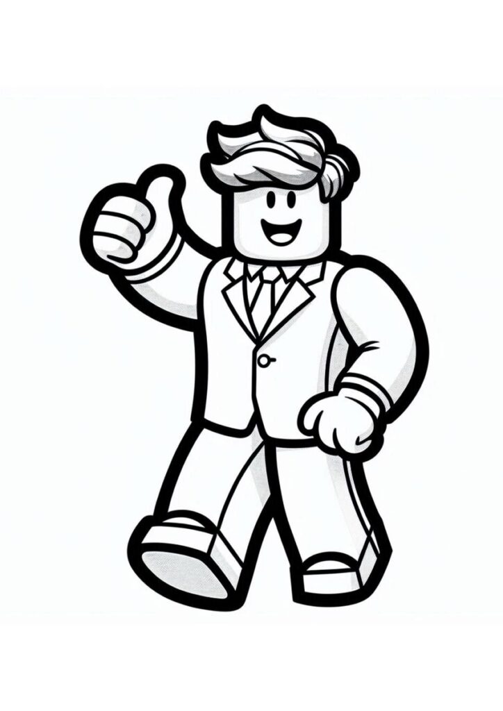Roblox Figur Ausmalbild